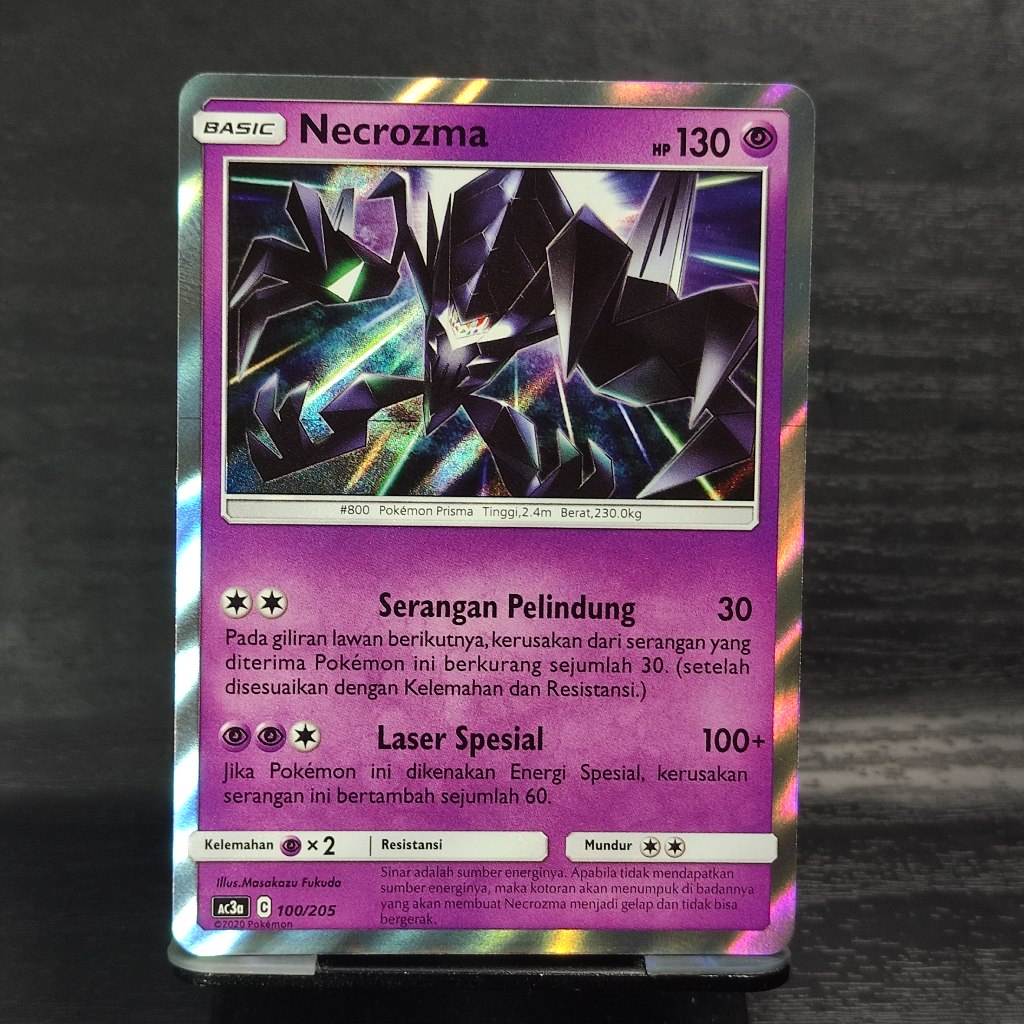 Pokemon Necrozma Card - Psychic - 100/205 AC3a Holo Foil - Original TCG ...
