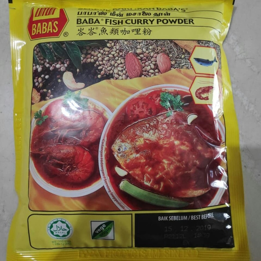 Babas fish Curry Seasoning Baba fish Curry Powder 250 grams malaysia ...