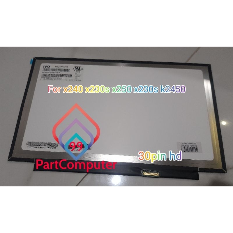 Original LED LCD LENOVO ThinkPad X240 X230 X230S X250 K2440 K2450 12 ...