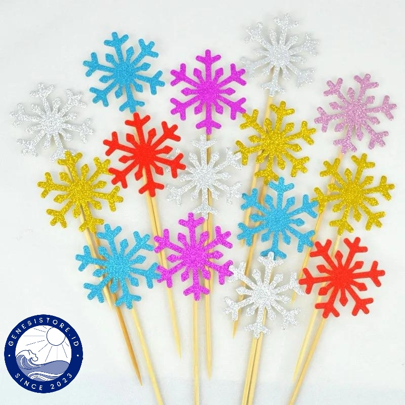 Cake TOPPER Snow Paper cake TOPPER frozen Theme birthday cake ...