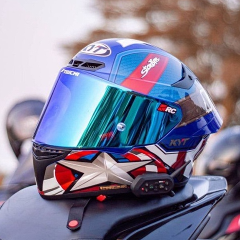 Visor Iridium Blue KYT TT Course Original Blue Glass Helmet KYT TTC ...
