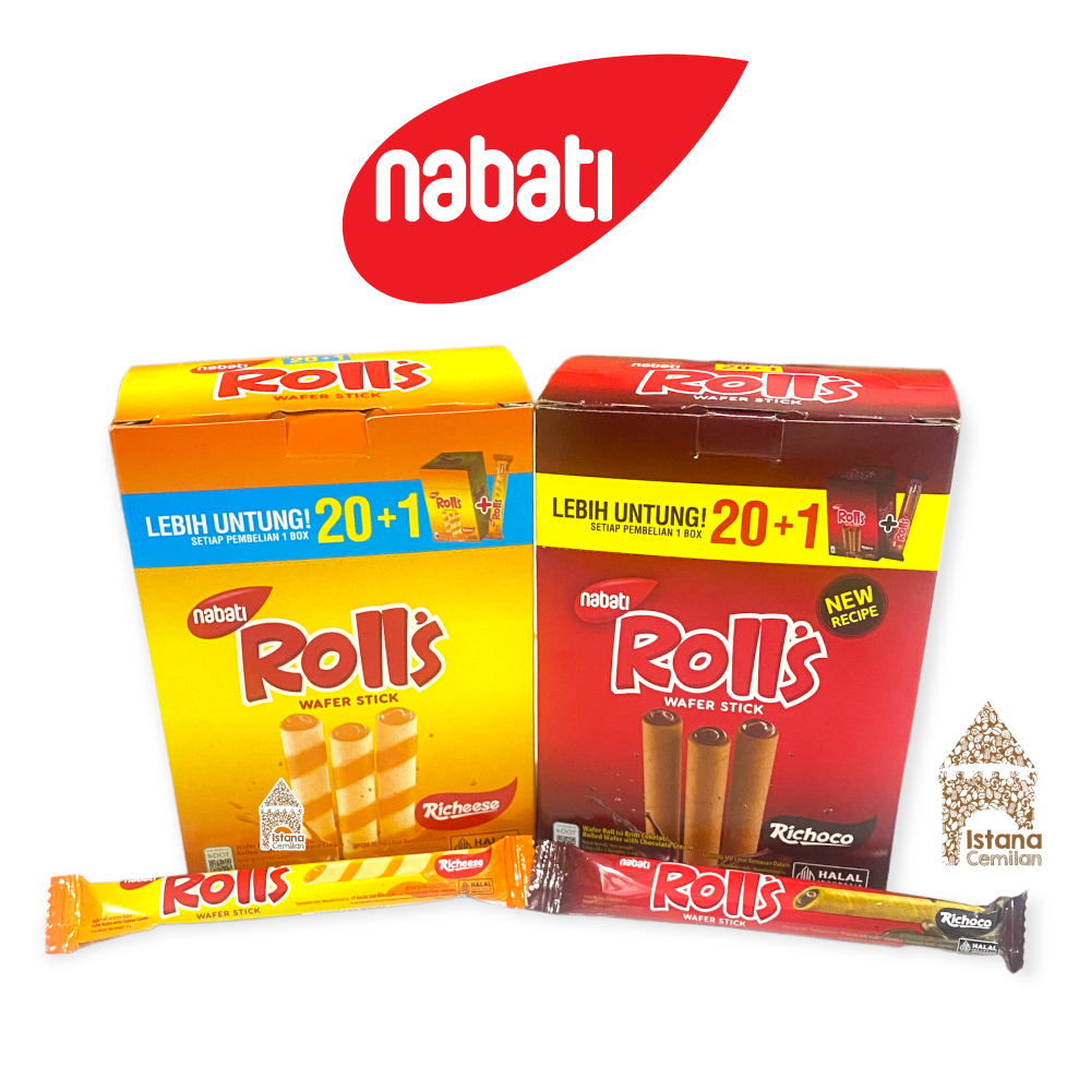 Nabati Rolls Cheese / Chocolate Wafer Stick Cheese (20 pcs) | Shopee ...