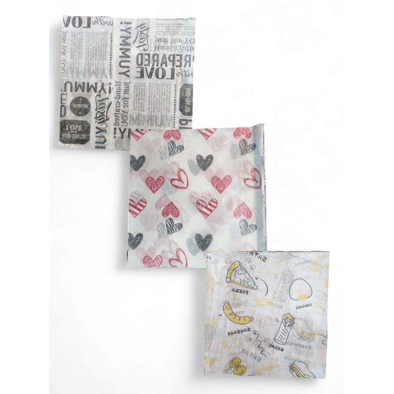Paper Wrap/Burger Wrapping Paper/Rice Wrap/Kfc Wrap | Shopee Malaysia