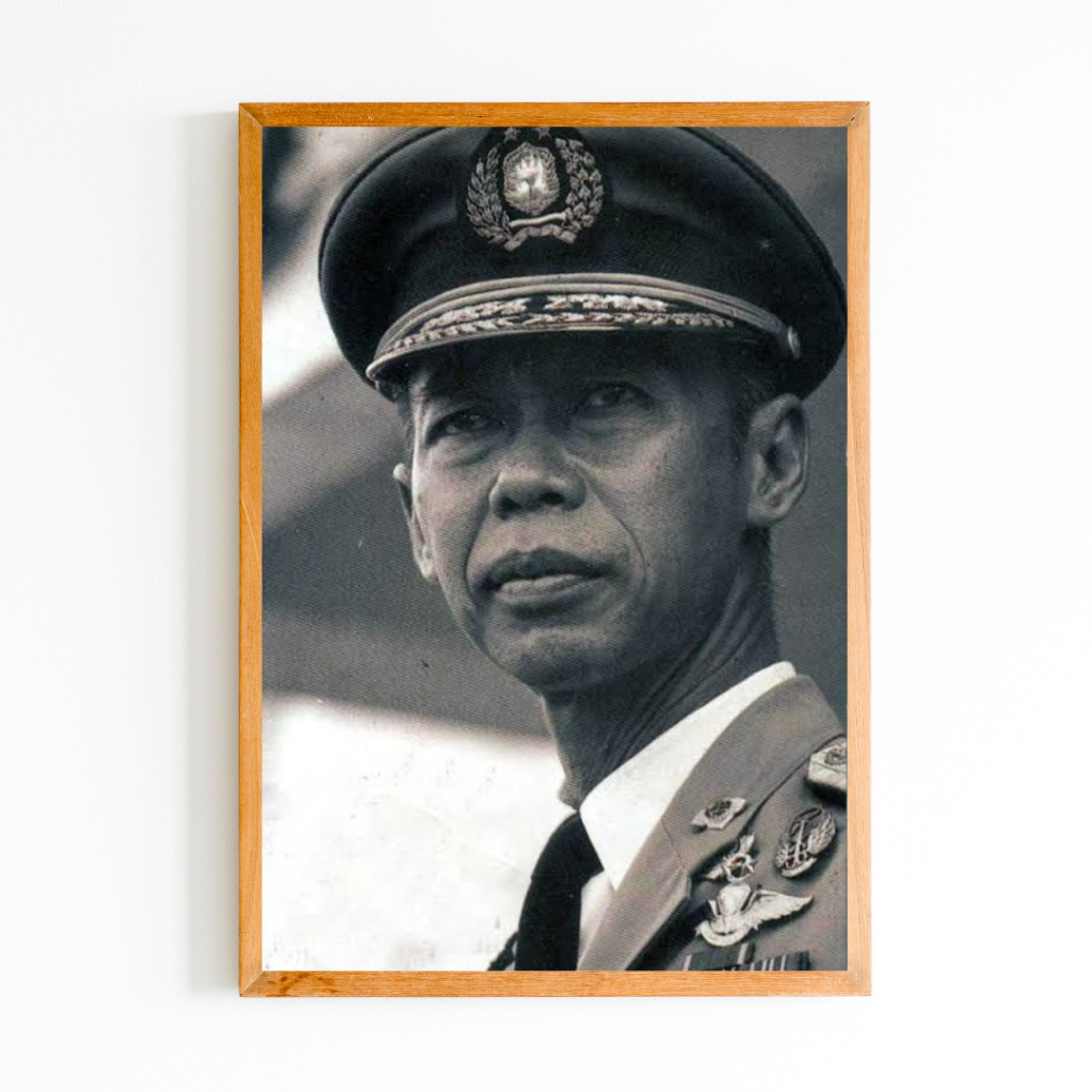 KAYU Print Police Hoegeng Poster Picture Plus Aesthetic Wooden Frame ...