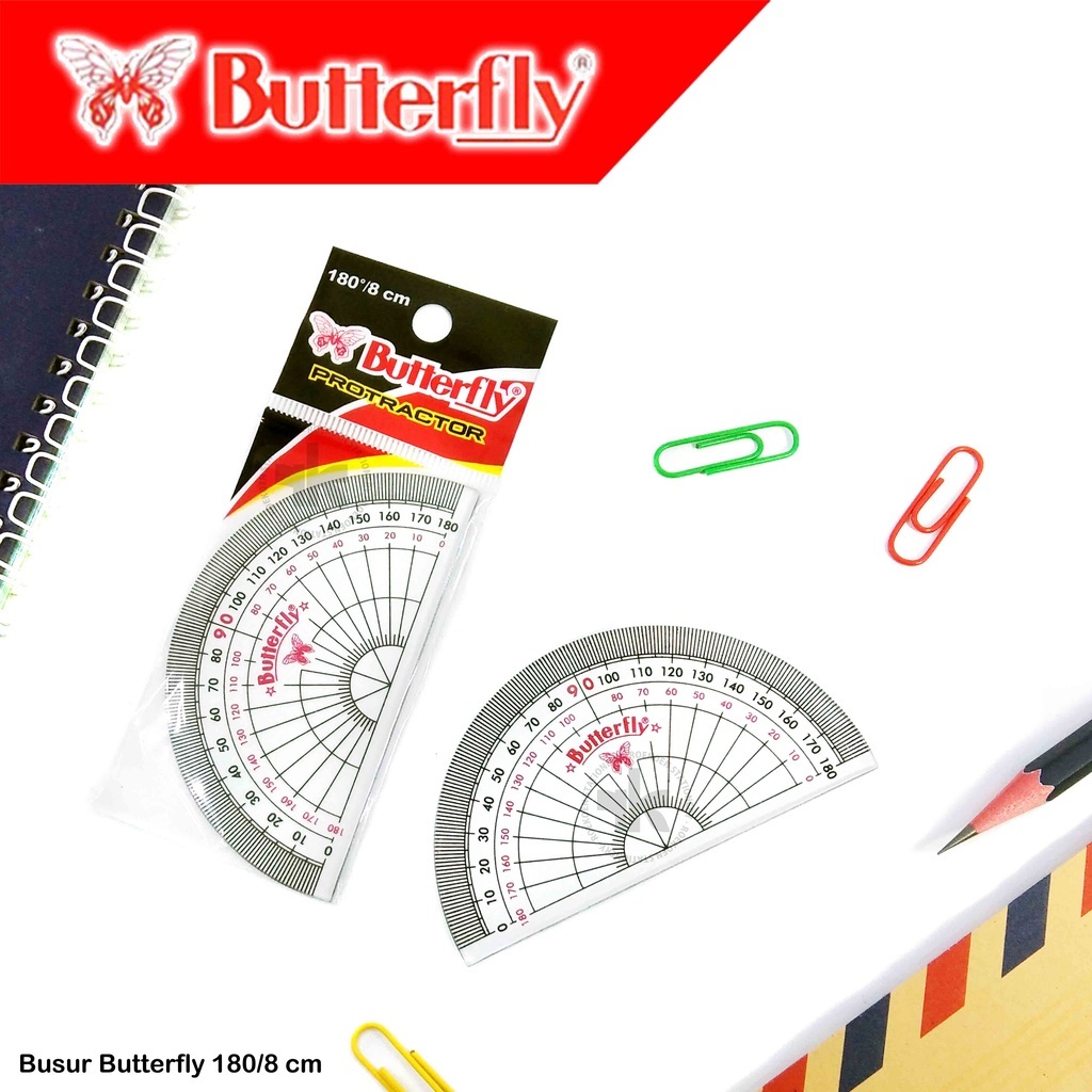 Butterfly Protractor Ruler School Children's Equipment 1 pcs | Shopee ...