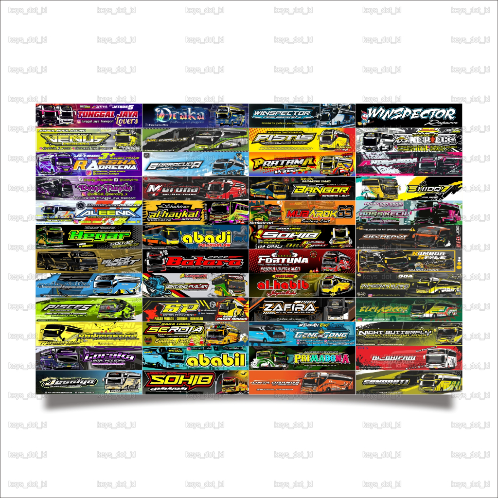 Long telolet Basuri Bus Sticker, Bus Mania Sticker, telolet Bus Sticker ...