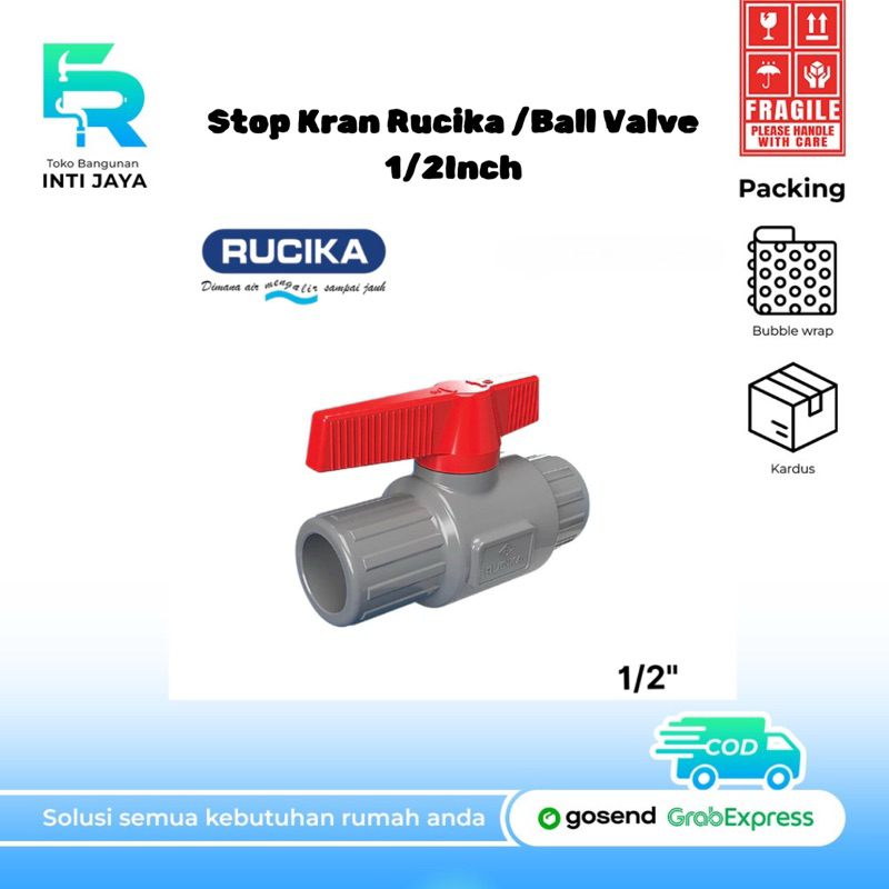 Stop Faucet Rucika/Ball Valve Pvc 1/2 Inch | Shopee Malaysia