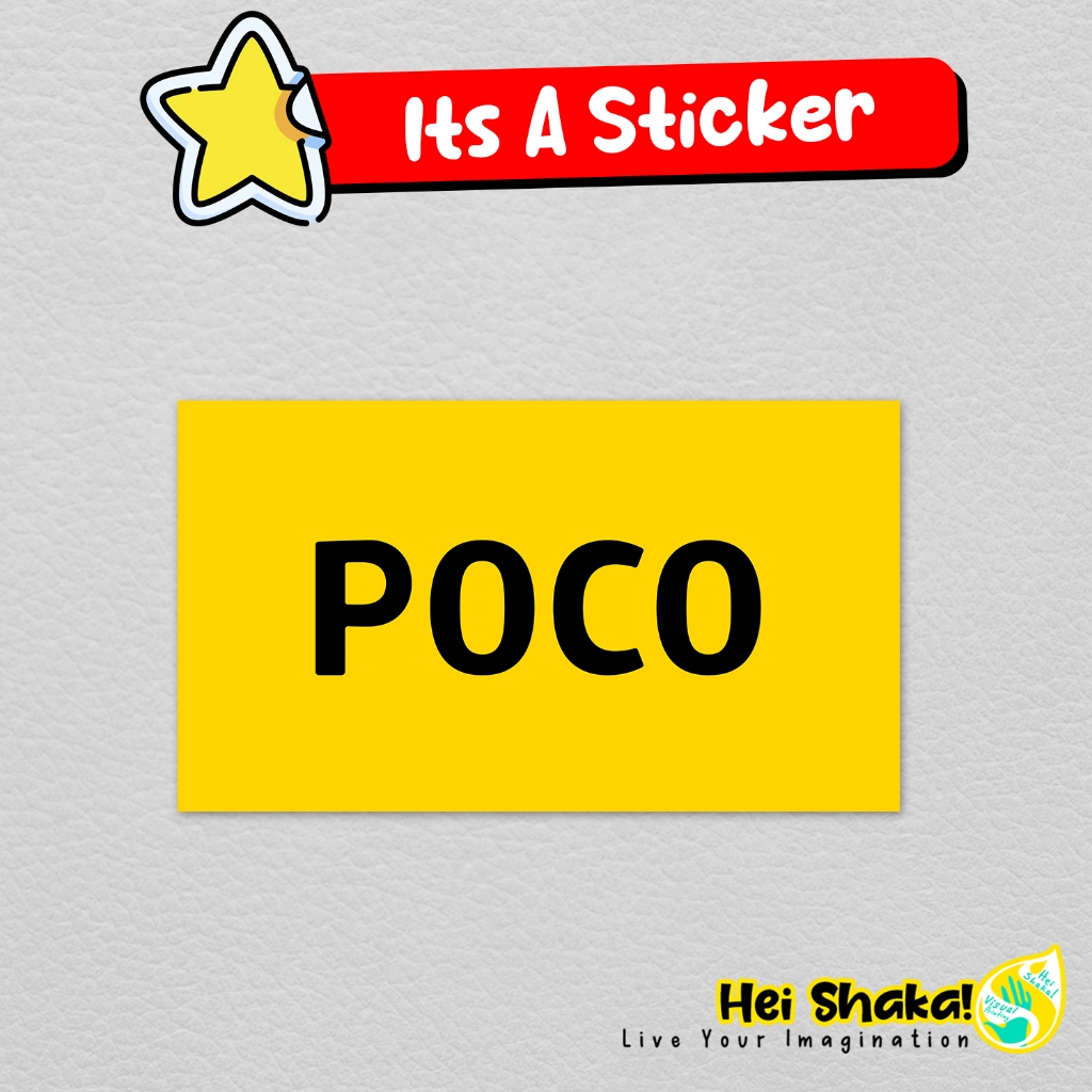 POCO Logo Sticker POCO is in Waterproof Vinyl Action | Shopee Malaysia