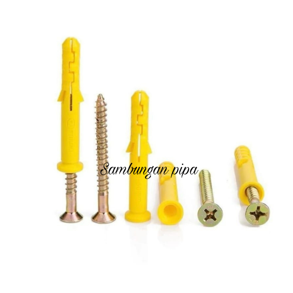 (20Sets) Vischer Set Piser Set Screw Anchor Bolt Set Wall Screw Anchor ...