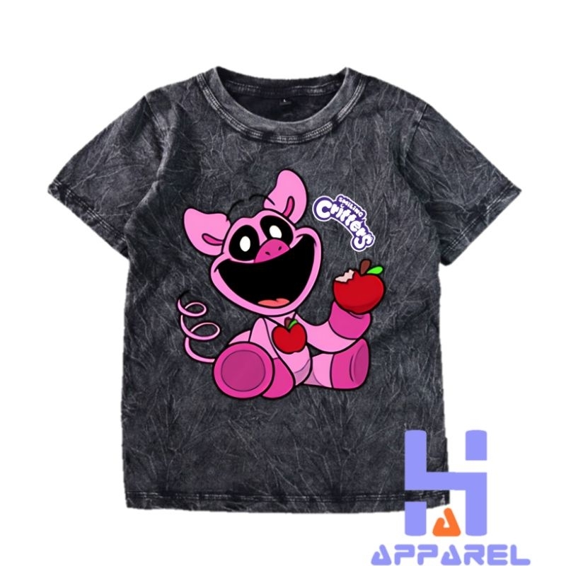 Children's T-Shirt WASHED PICKY PIGGY SMILING CRITTERS POPPY PLAYTIME ...