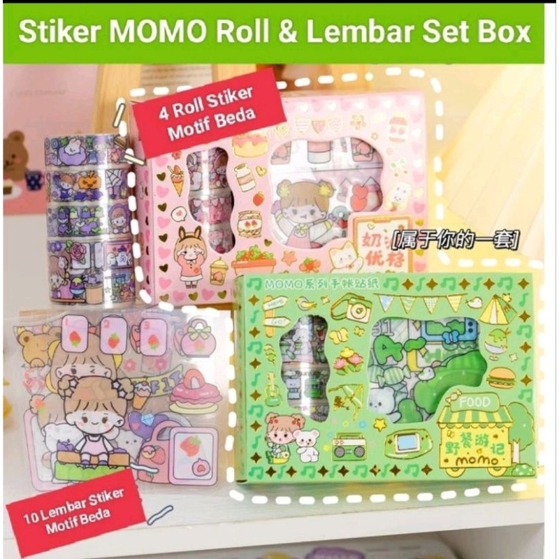 Momo STICKER Set 4 Rolls + 10 Sheets | Shopee Malaysia