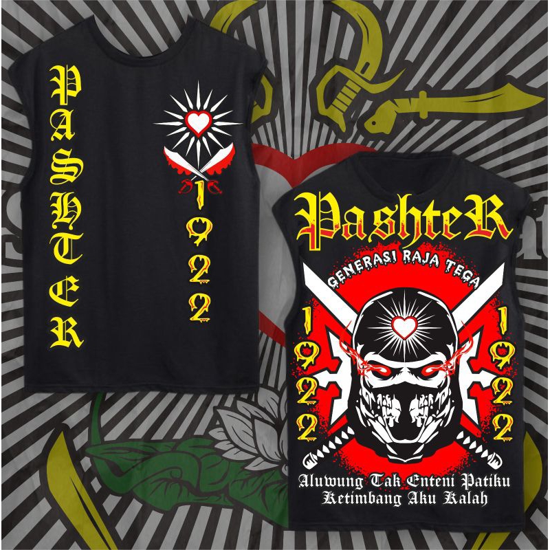 Singlet Shirt Shmws 1922 PASHTER Raja Tega Screen Printing Front And ...