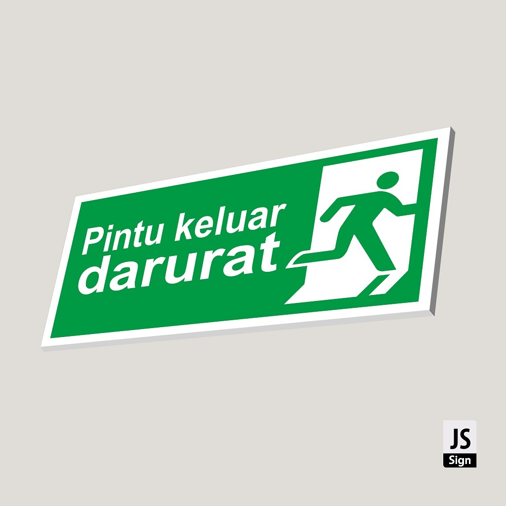 SAFETY SIGN K3 - EMERGENCY DOOR + 2MM PLATE | Shopee Malaysia