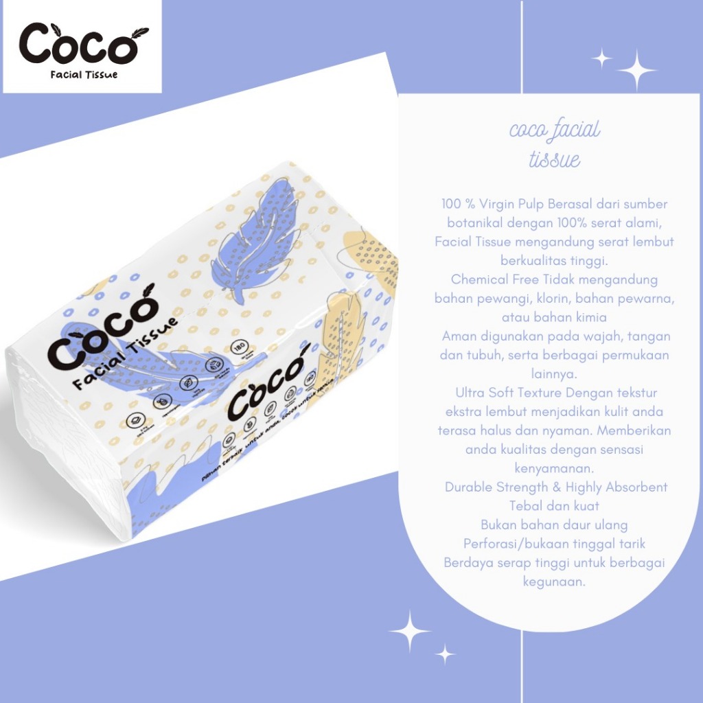 Coco Facial Tissue 180 Sheets Eco Facial Tissue | Shopee Malaysia