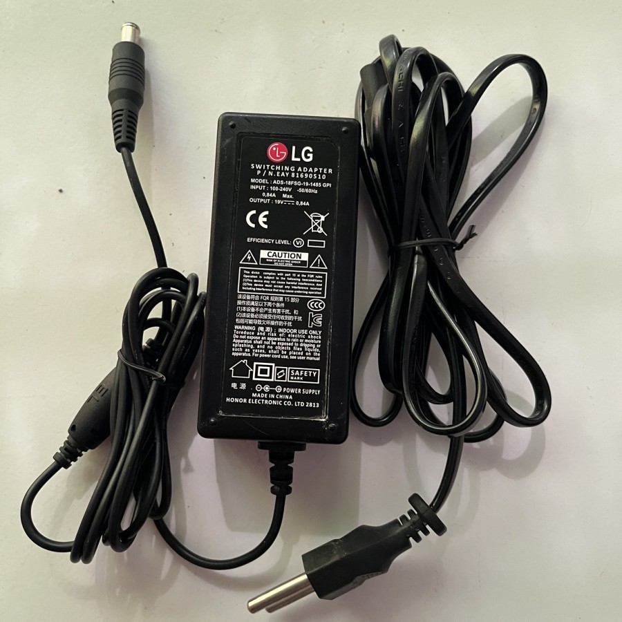 Original LG TV Monitor Casan Charger Adapter 19V 1.7a 0.8a 0.84a power ...