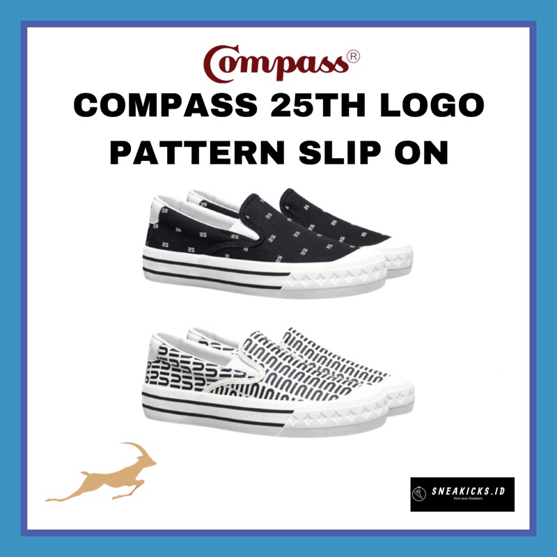 [ORIGINAL] Compass 25TH LOGO PATTERN SLIP ON LIMITED EDITION Shoes ...