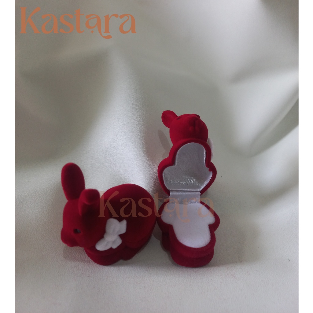 Pair of Ring Holders Contains 2 Rabbit Shapes Unique Bludru Wedding ...