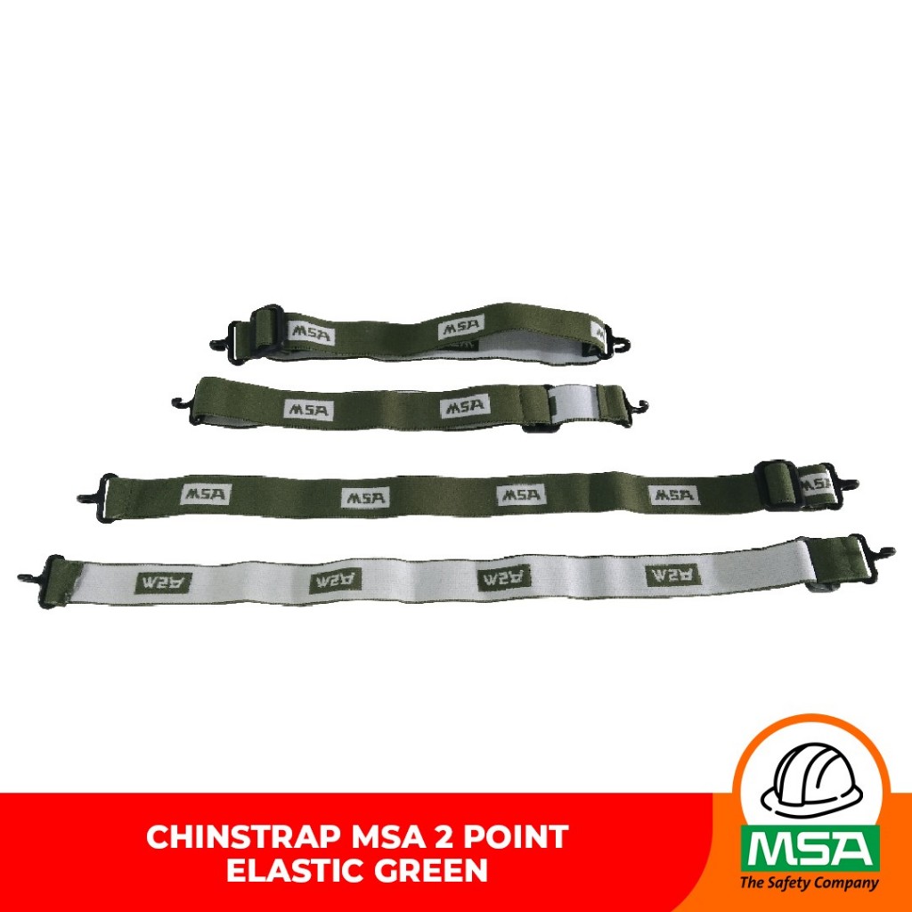MSA 2 Point Elastic Green Safety Helmet Chin Strap Elastic Project ...