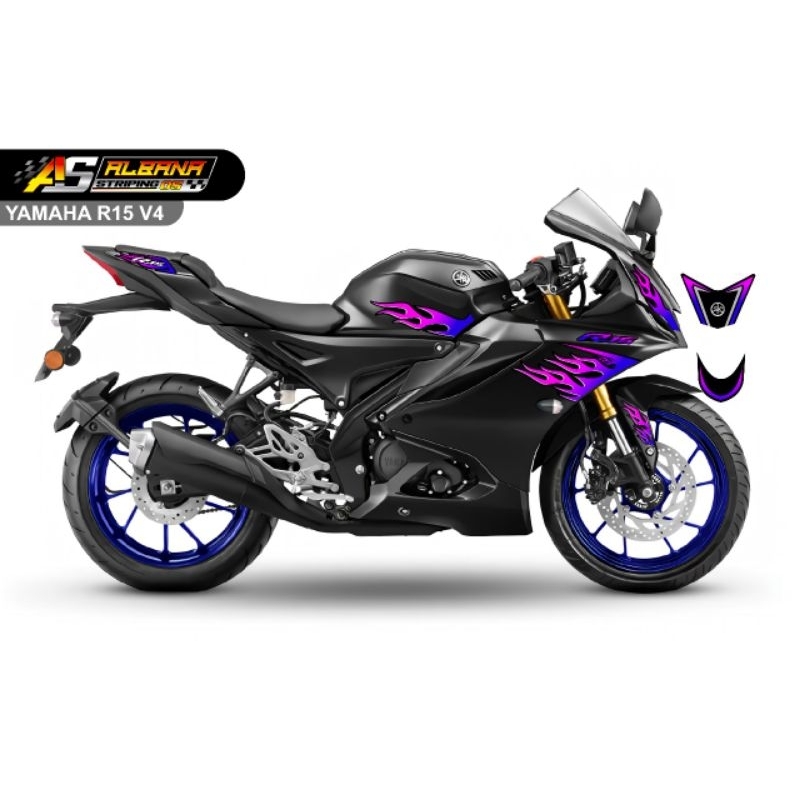 Transparent UV STRIPING VAREASI R15 V4/STICKER R15 V4 TRANSPARENT ...