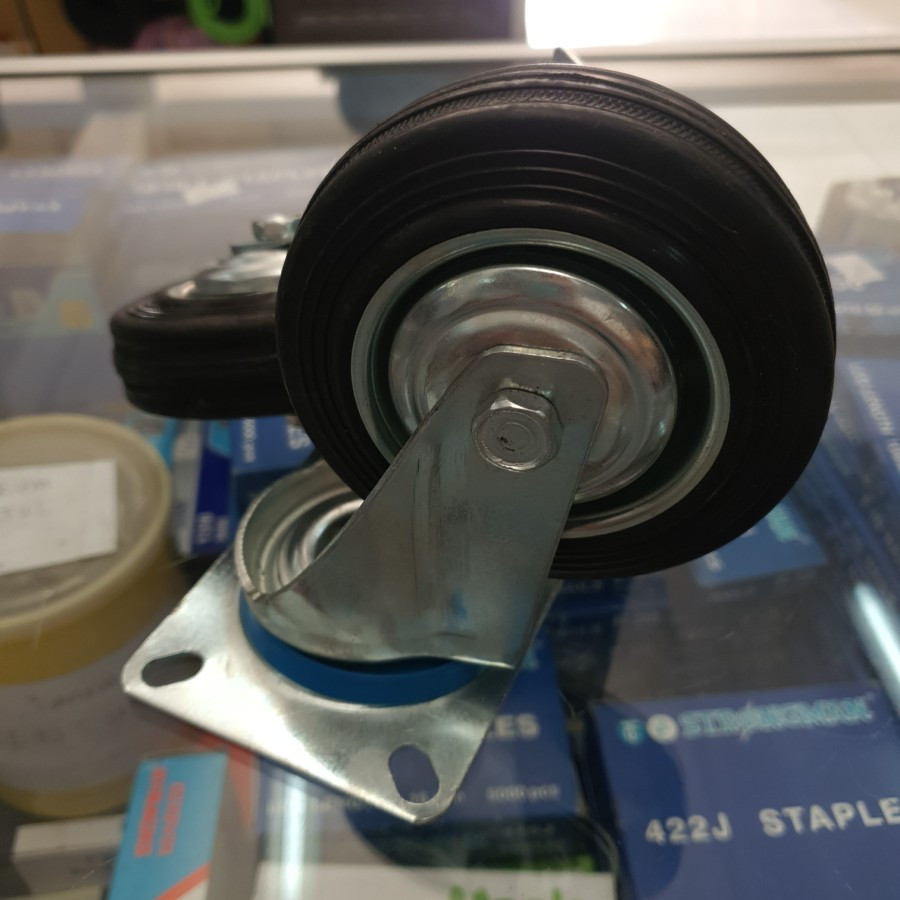 6 inch rubber wheels on trolley/ 6" rubber wheels for display case ...