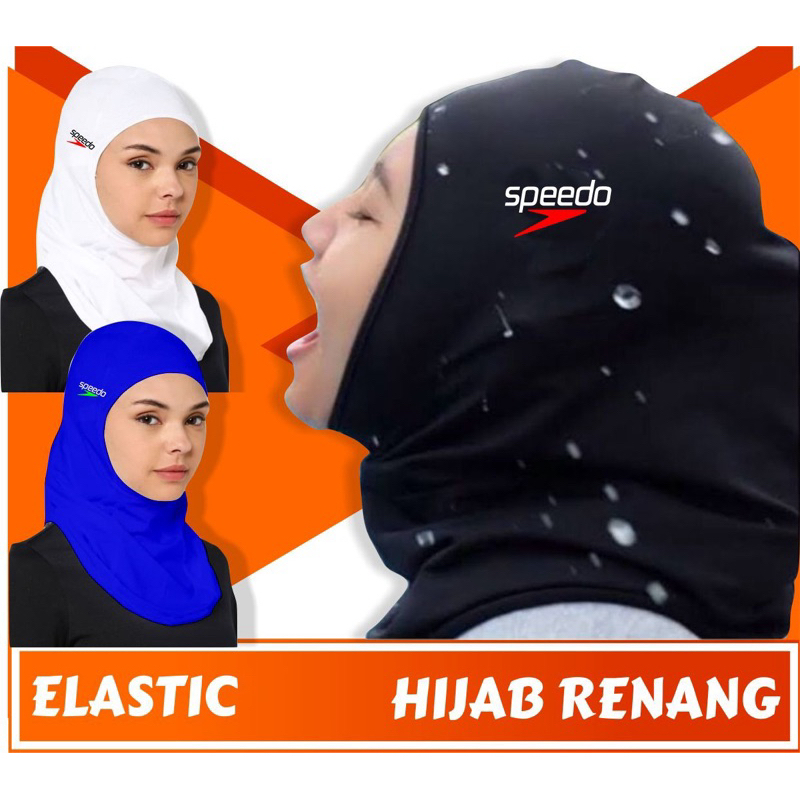 Swimming hijab, plain black headscarf, sports hijab, swimming cap ...