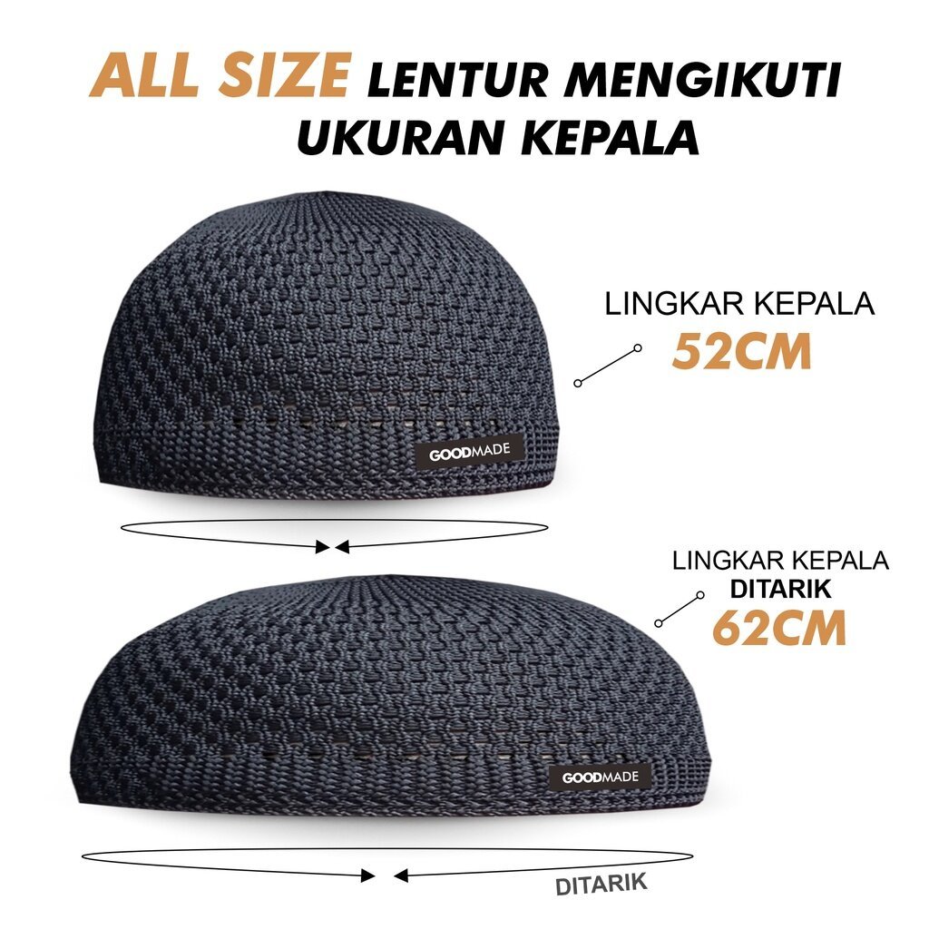 HITAM PUTIH Good MADE - Hajj Knitted Hajj Caps | Black And White Hajj ...
