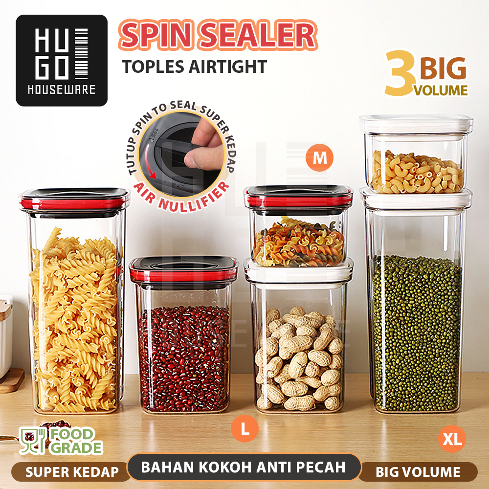 Hugo Eid Jars Airtight Food Snack Cookie Jars Thick Clear Acrylic Jars ...