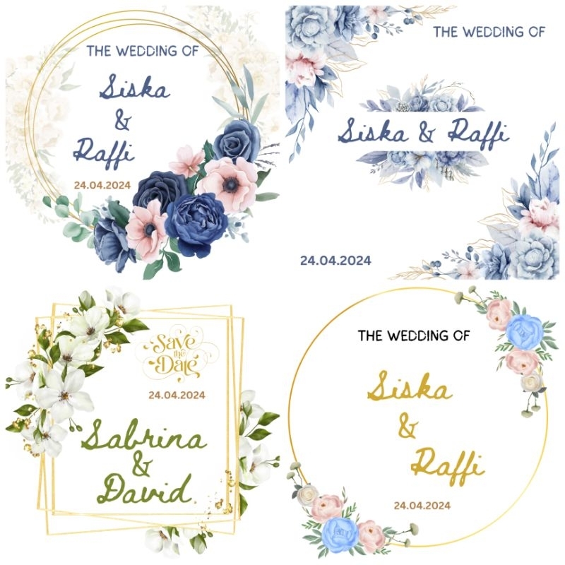 Custom Custom Text Box Wedding Sticker | Wedding Souvenir Stickers ...