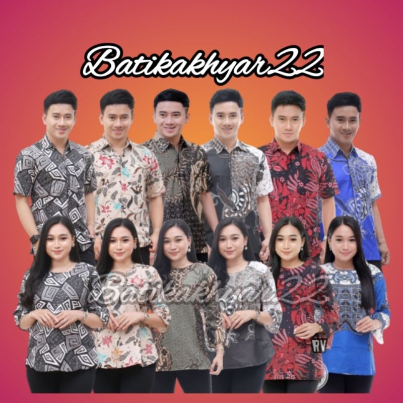 Batik Couple Batik Uniform modern blouse Original Batik Office Uniform ...