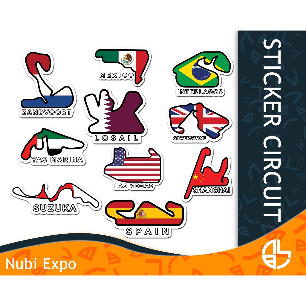 (2) F1 CIRCUIT STICKER | Sticker Pack F1 Circuit | Laptop Sticker ...