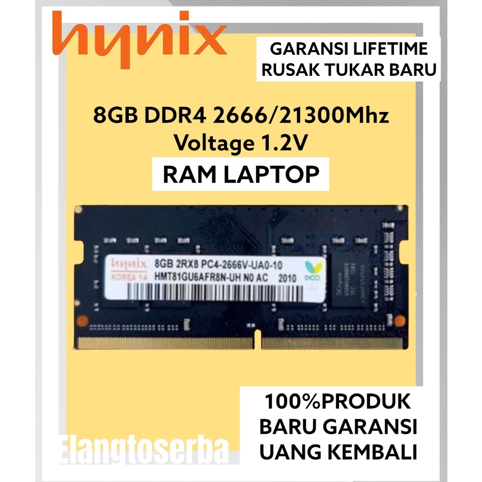 HYNIX Hyix DDR4 LAPTOP MEMORY 8GB 2666 MHZ 21300 ORI GAMING RAM NB DDR4 | Shopee Malaysia