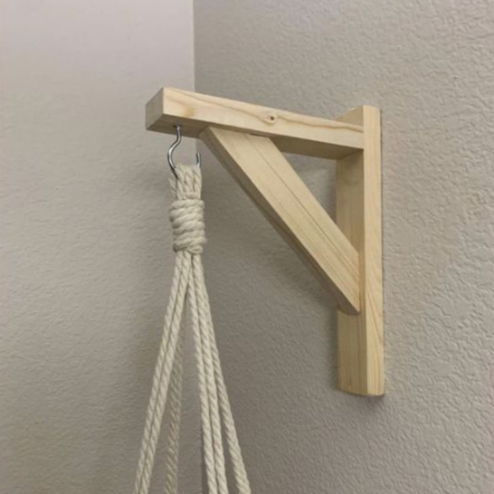 KAYU SIKU Teak Wood Corner Elbow Rack | Shopee Malaysia