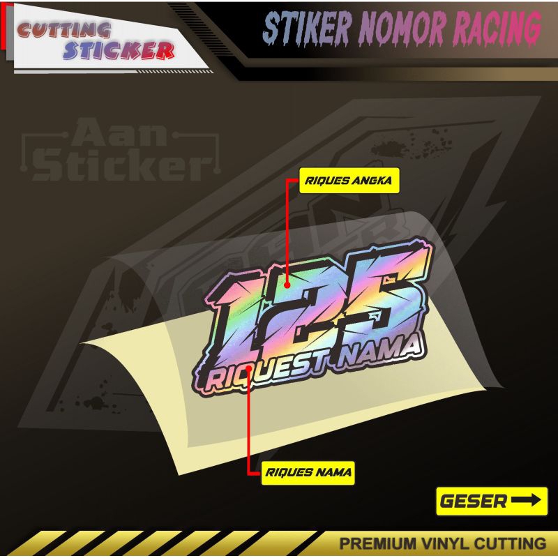 Custom request stickers number and name cutting stickers number and ...