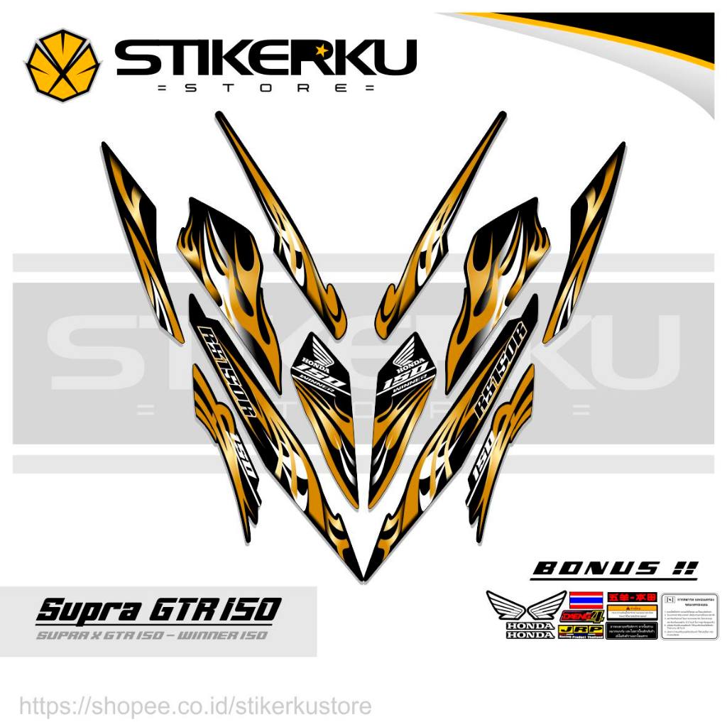 Stripping SUPRA GTR GTR 150/MOTIF 51/HONDA WINNER 150/ STICKER GTR ...
