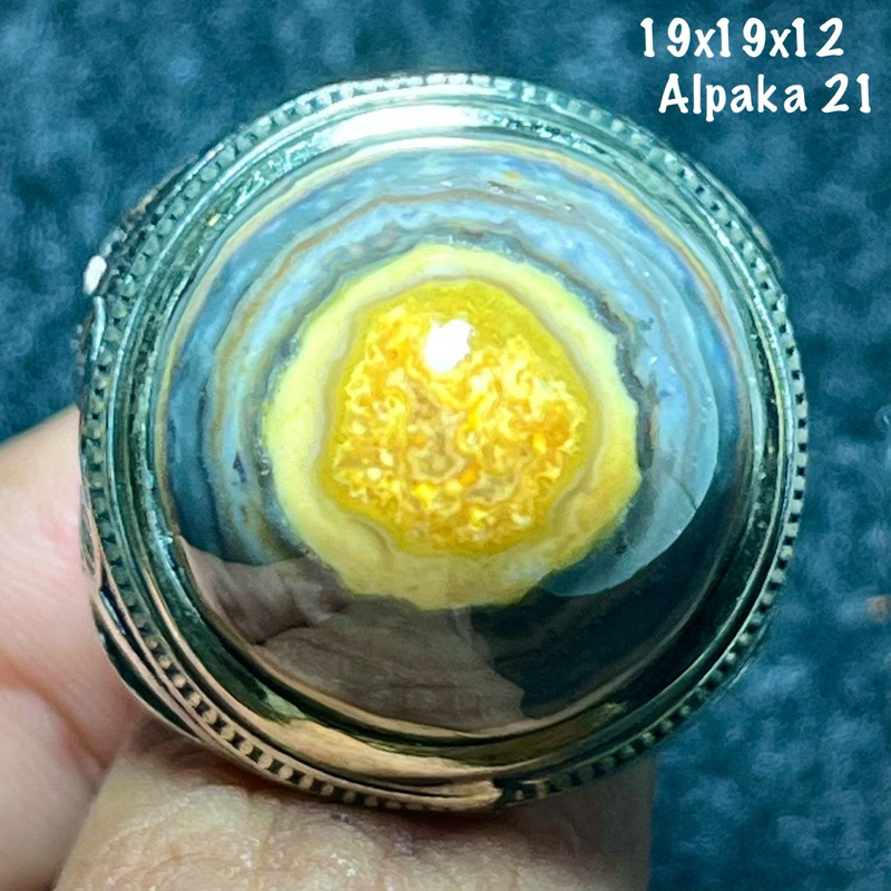 MATA Sulaiman Puser Eye Natural Agate Ring (Original Natural) | Shopee ...