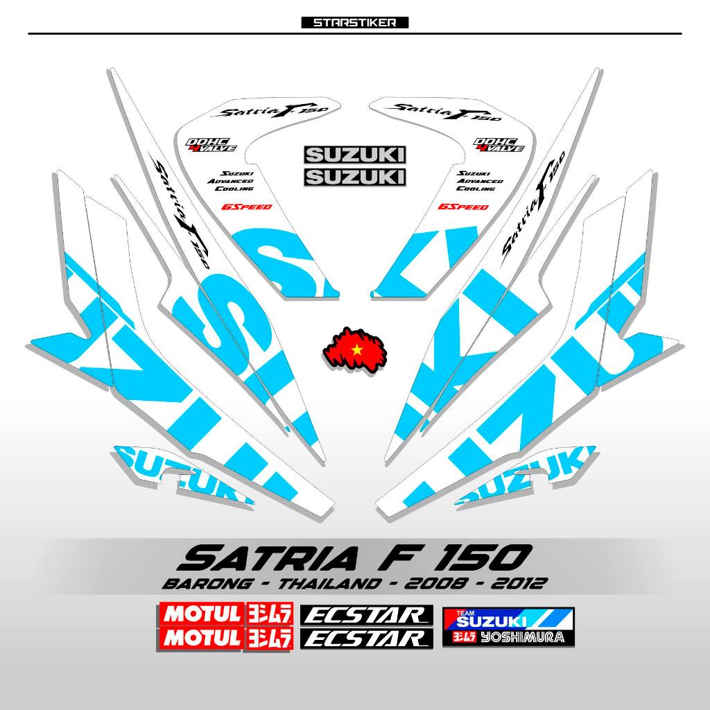Striping Satria F150 Motif 4/2008/2012/Lis/Les/Stock Decal/Suzuki ...
