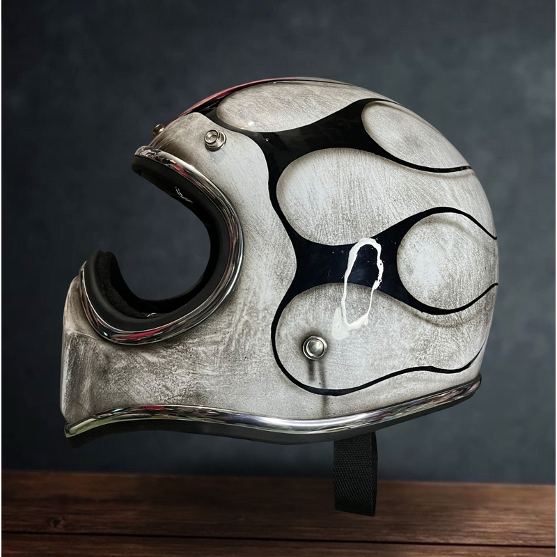 Cakil custom Patina 3D Flame Helmet - custom helmet | Shopee Malaysia