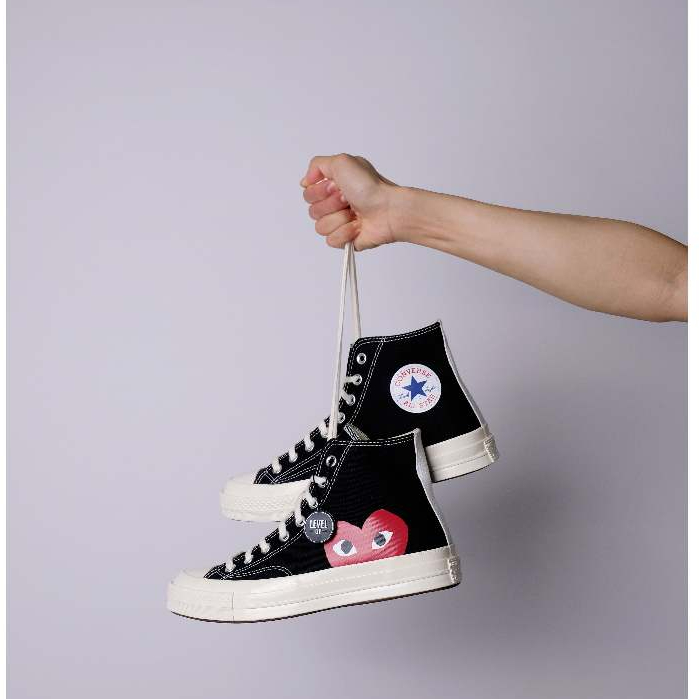 Cdg x Cons. Chuck Taylor 70s Hi Black 100% Original | Shopee Malaysia