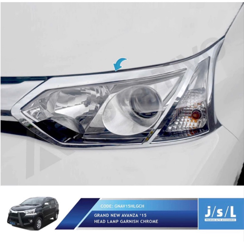 Grand AVANZA 2015 2016 2017 2018 HEADLIGHT GARNISH HEADLAMP COVER ...