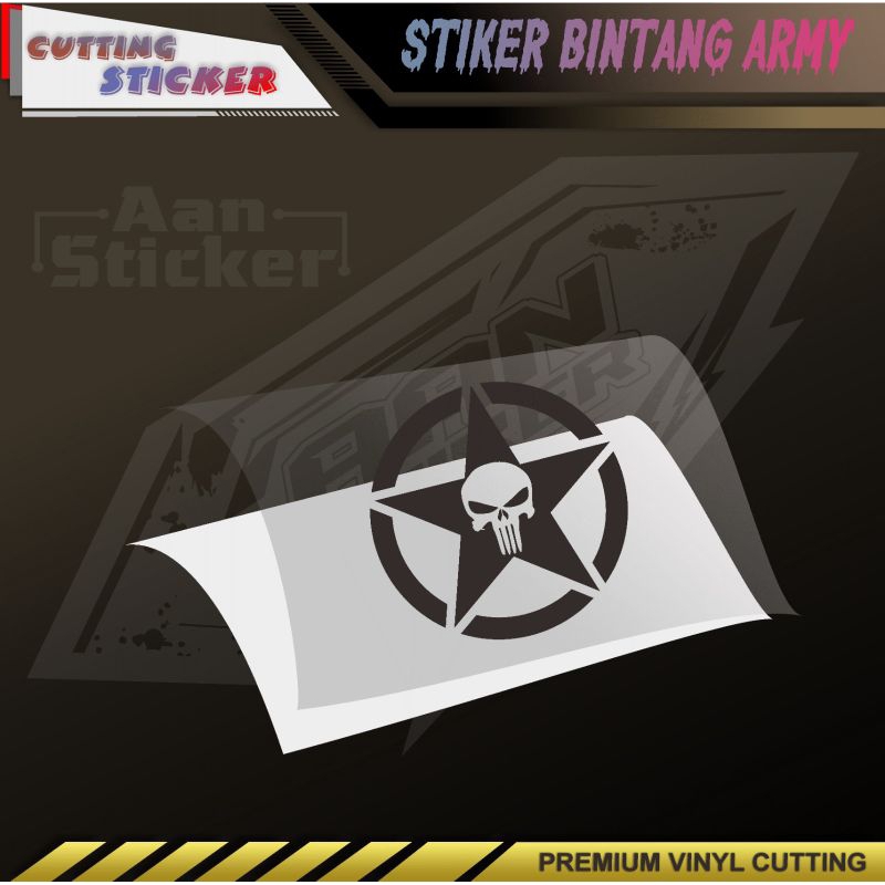 Army star sticker, round army star logo, cutting sticker, size 10 cm ...