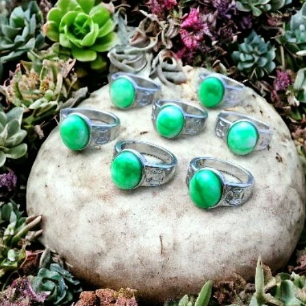 HIJAU Office Dim Green Burmese Jade Ring | Shopee Malaysia