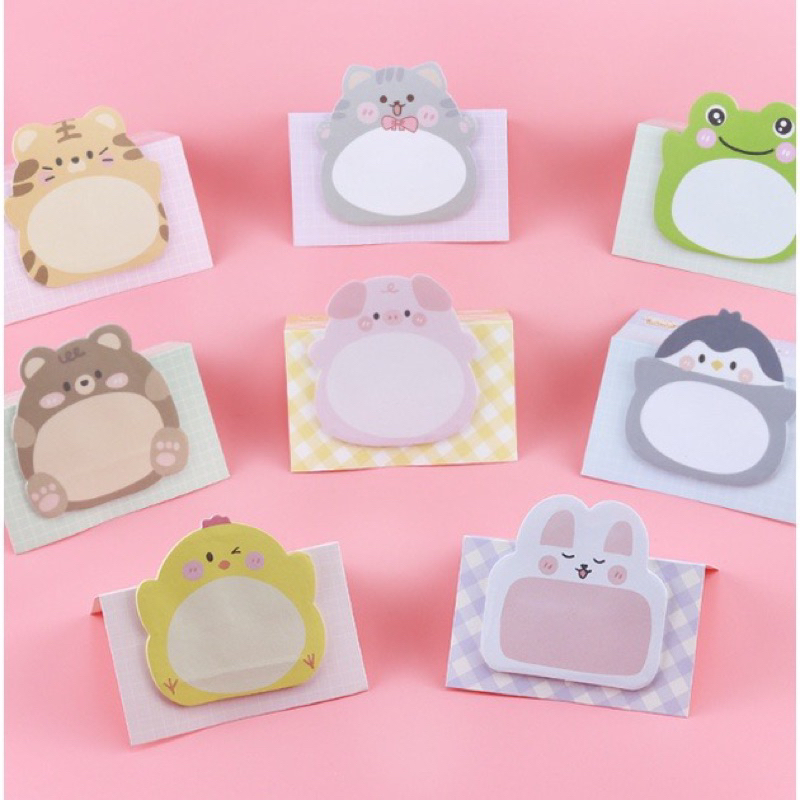 (RANDOM) Sticky Notes Animal Motif Sticky Note Paper Memo Note Animal ...