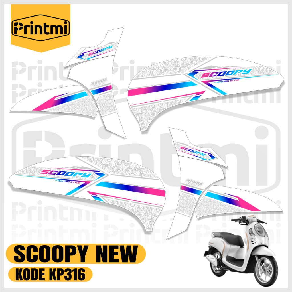 New Scoopy Motorcycle Striping Sticker 2021 2022 2023 2024 Prestige ...