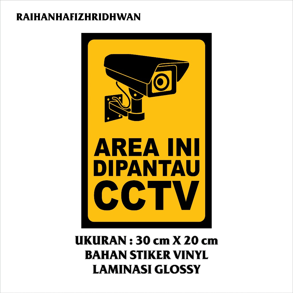 Stickers / CCTV STICKERS / CCTV / RAMBU STICKERS / THIS AREA IS IN THE ...