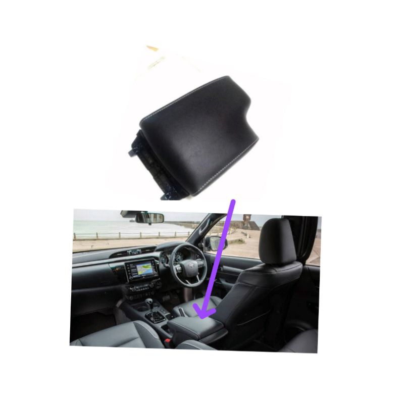 HITAM Original black Toyota Hilux console box lid part | Shopee Malaysia
