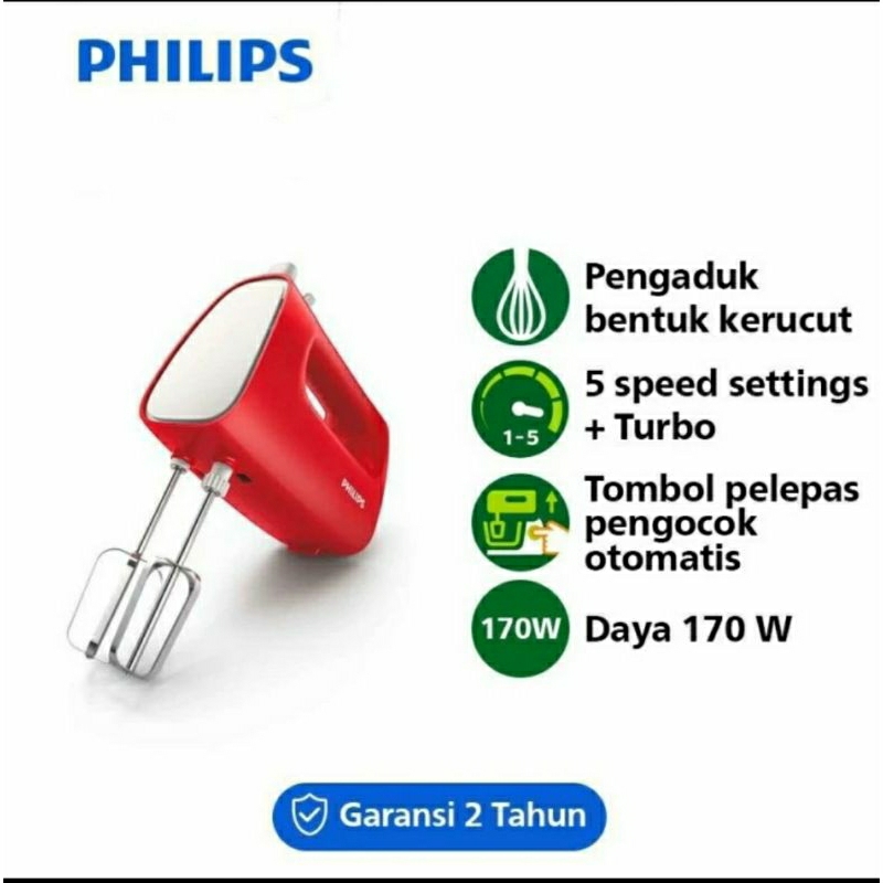 Philips HR1552/10 Hand Mixet 170W Mixer Mixer Beater Official Warranty ...