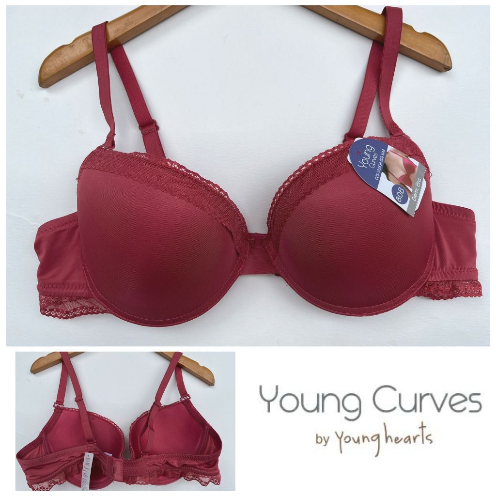 Code BYC283 MAR Bra young Curves by young hearts Size only 32B 34B | Shopee Malaysia