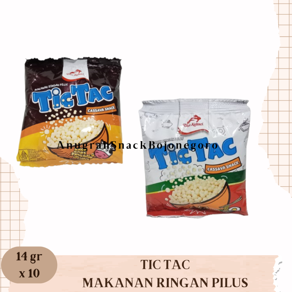 Tic Tac Snack Pilus Renceng 14gr x 10 (Toast Beef / Fried Noodles ...