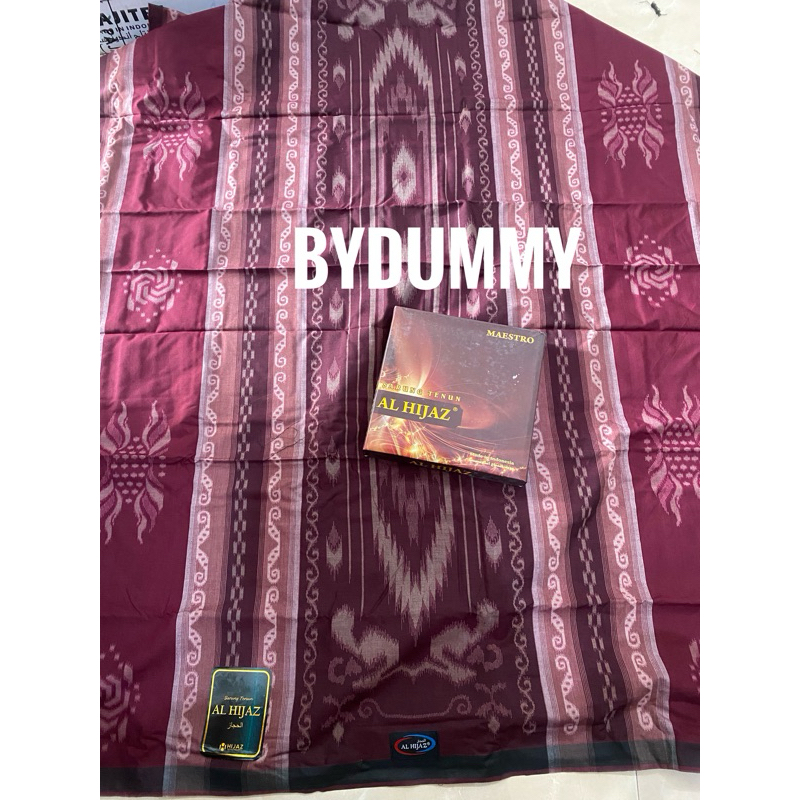 MERAH Sarong Al hijaz maestro Smooth dobby Flower motif Embossed Red ...