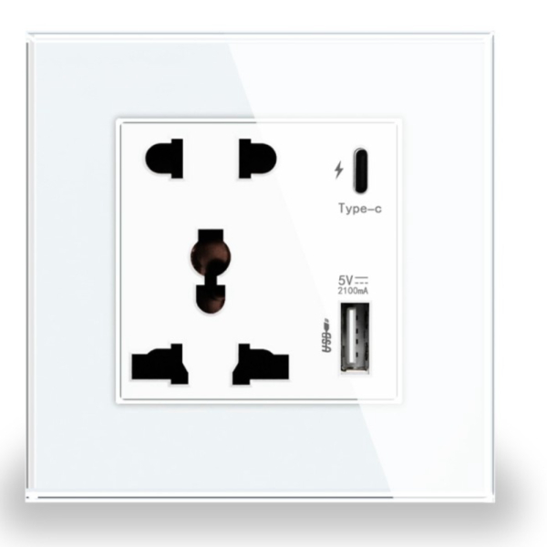 For Sale Wall Socket UK 2 Port USB Type-C Socket with Switch - No ...